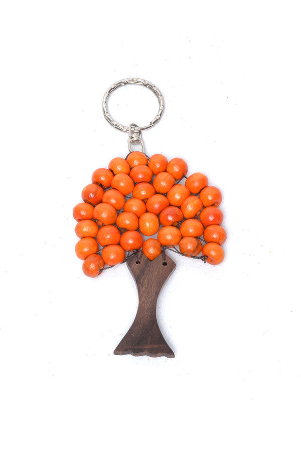 Big Wooden Tree Keyring – Keshet Design